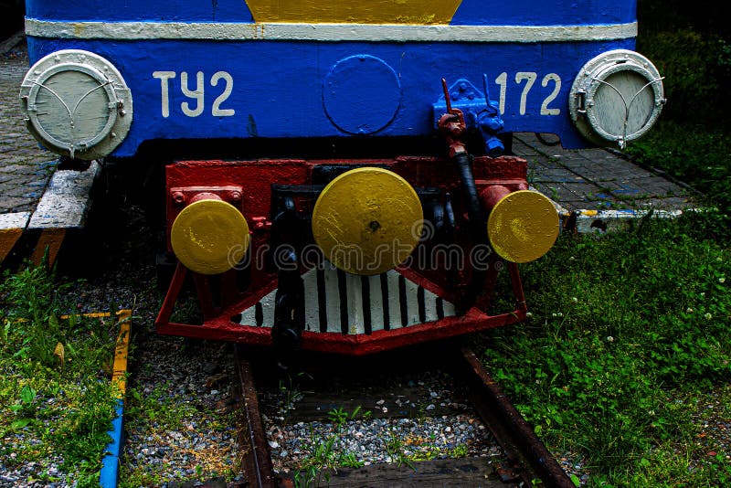 Coupling of Carriages on the Children`s Railway from the Soviet Era in ...