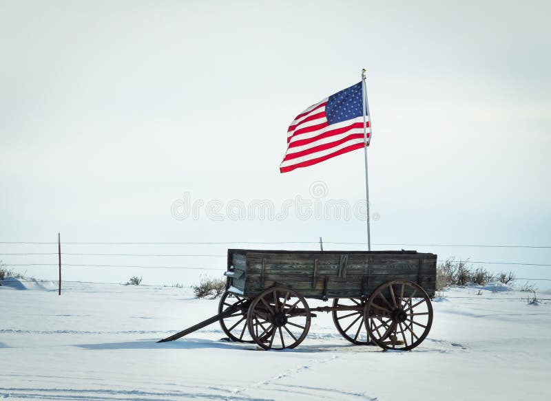 Wagon and Flag stock photo. Image of national, symbol - 38443166