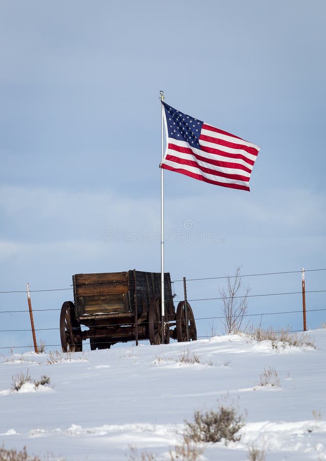 Wagon and Flag stock photo. Image of democracy, american - 38443412