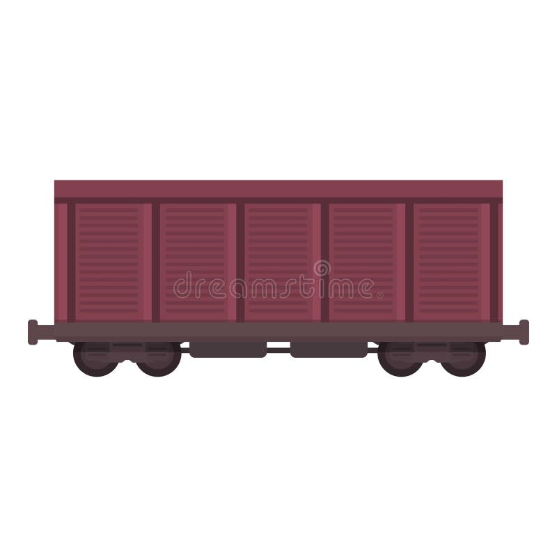 Wagon Icon Cartoon Vector. Train Cargo Stock Vector - Illustration of ...