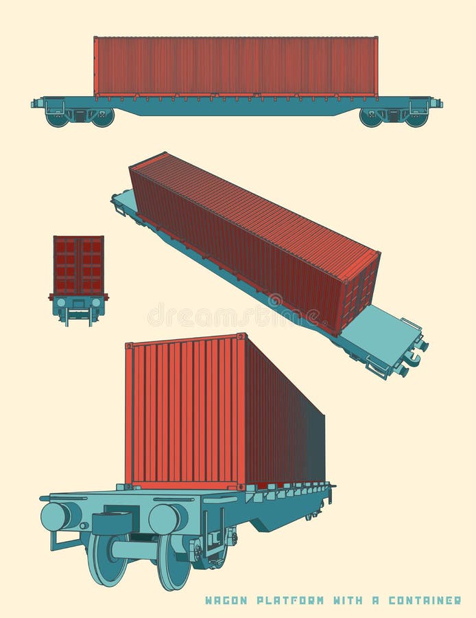 Cargo Train Blueprint Stock Illustrations – 38 Cargo Train Blueprint ...