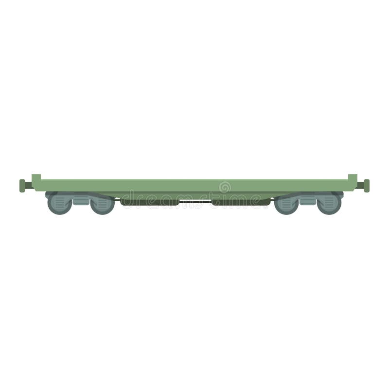 Wagon Platform Icon Cartoon Vector. Train Cargo Stock Vector ...