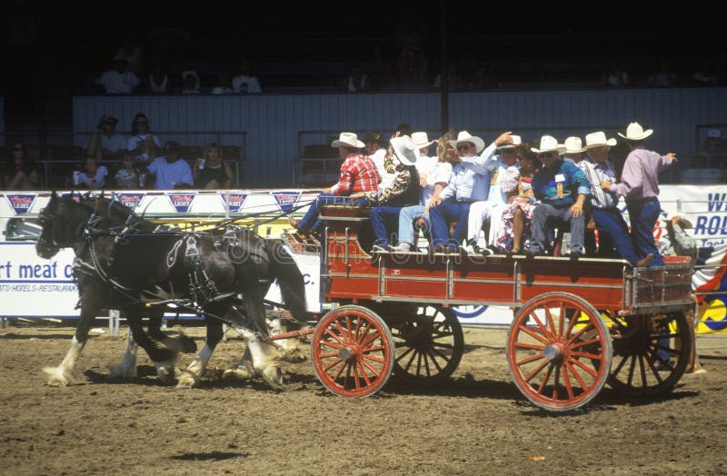 Wagon Train Near Sacramento Editorial Image - Image of coach, horses ...