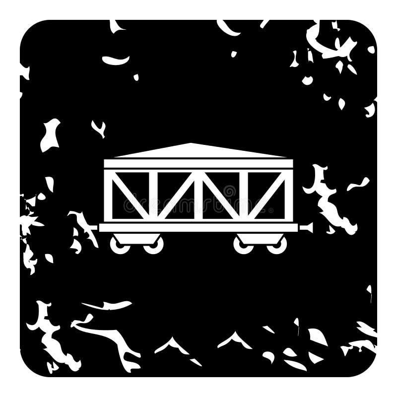 Wagon Train Icon, Grunge Style Stock Vector - Illustration of ...