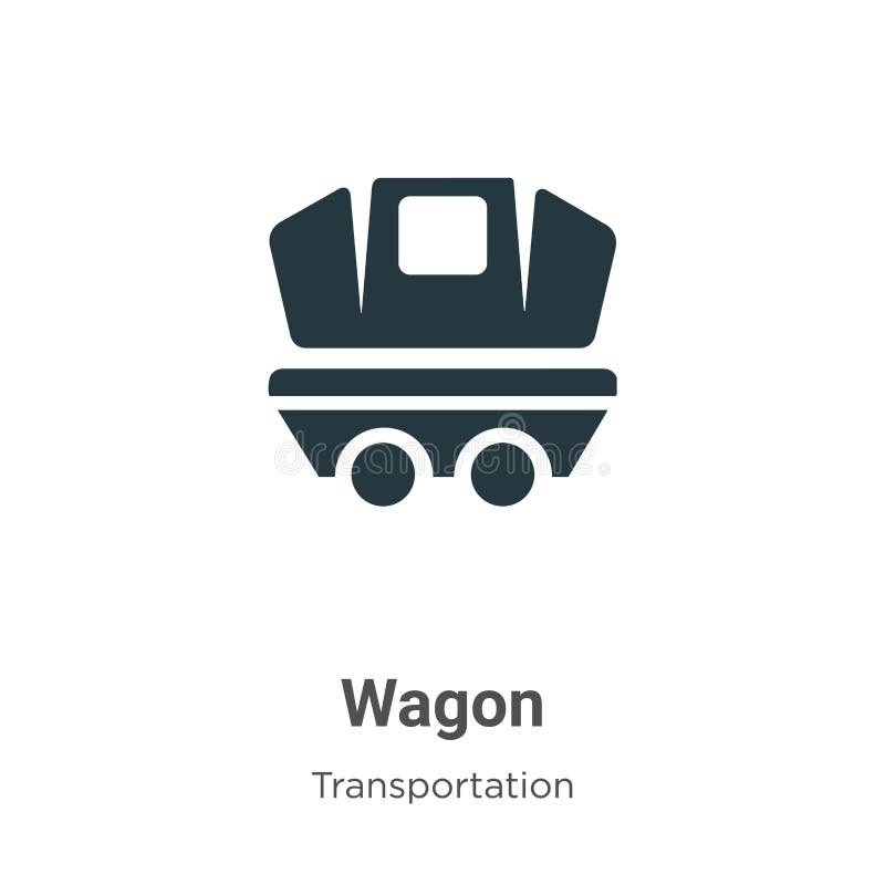 Wagon Vector Icon on White Background. Flat Vector Wagon Icon Symbol ...