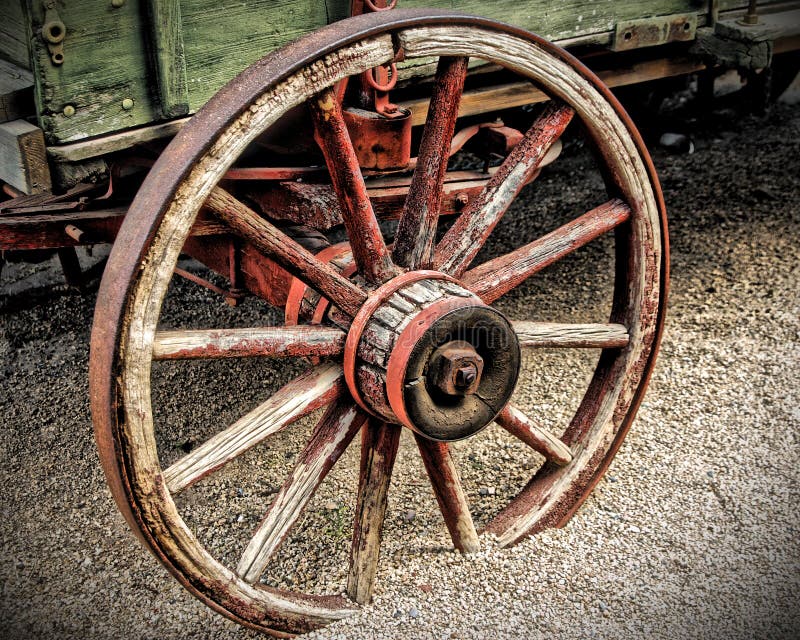 Wagon Wheel in HDR stock image. Image of wagon, wood - 24812619