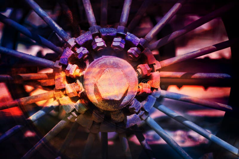 Wagon Wheel in Rainbow Colors Stock Image - Image of wheel, colors ...