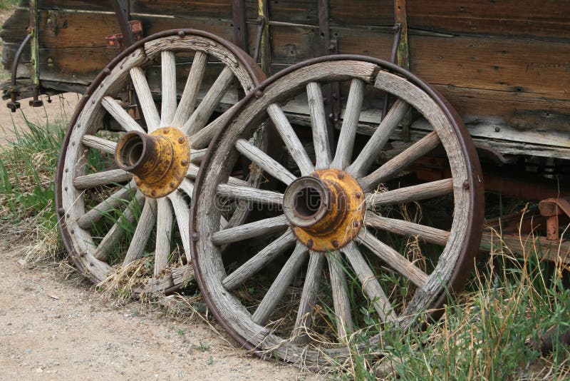 Old wagon wheels stock photo. Image of metal, outside - 2006724
