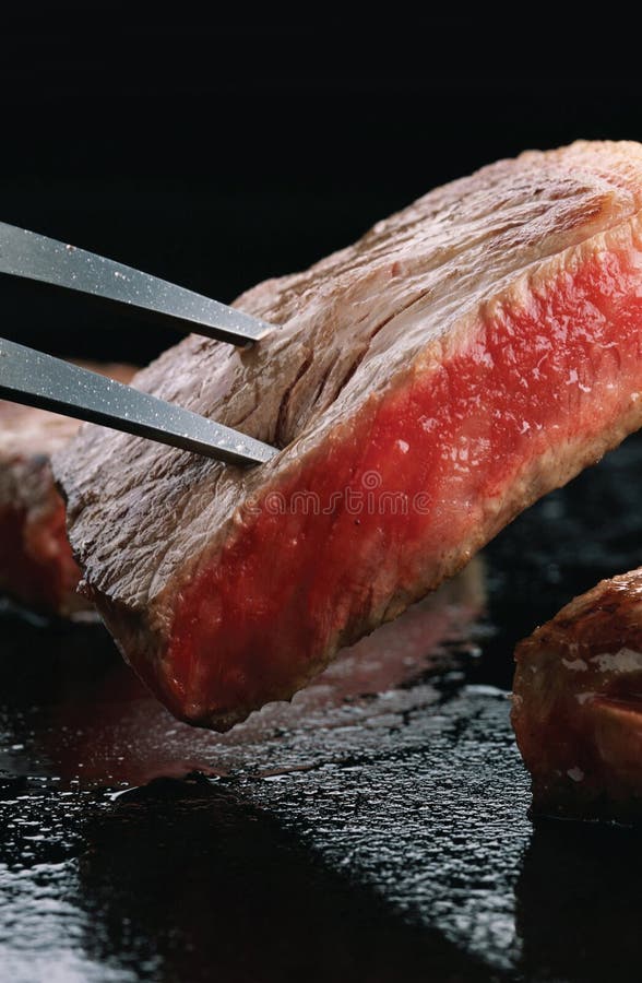 Kobe Miyazaki Wagyu Beef Cooking Stock Image - Image of fragrance ...