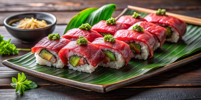 Wagyu Beef Meat Sushi Japanese Food Style AI Generative Stock Image ... Wagyu Beef Meat Sushi Japanese Food Style AI Generative Stock Image ...
