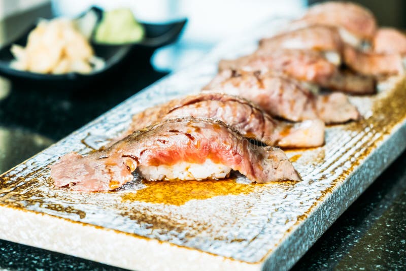 Wagyu beef meat sushi stock image. Image of japan, restaurant - 103066027 Wagyu beef meat sushi stock image. Image of japan, restaurant - 103066027