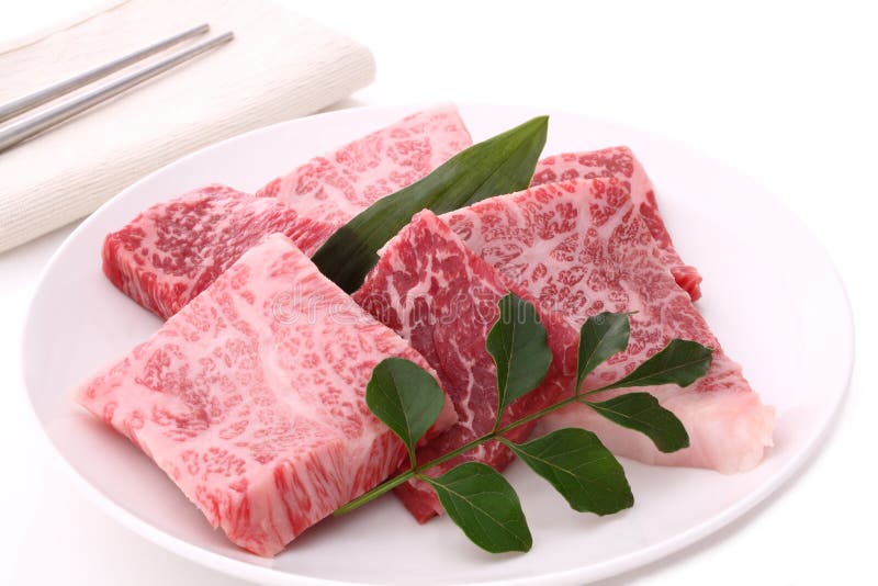 Wagyu, Kobe-Rindfleisch, Japaner Marmorte Rindfleisch Stockbild - Bild ...