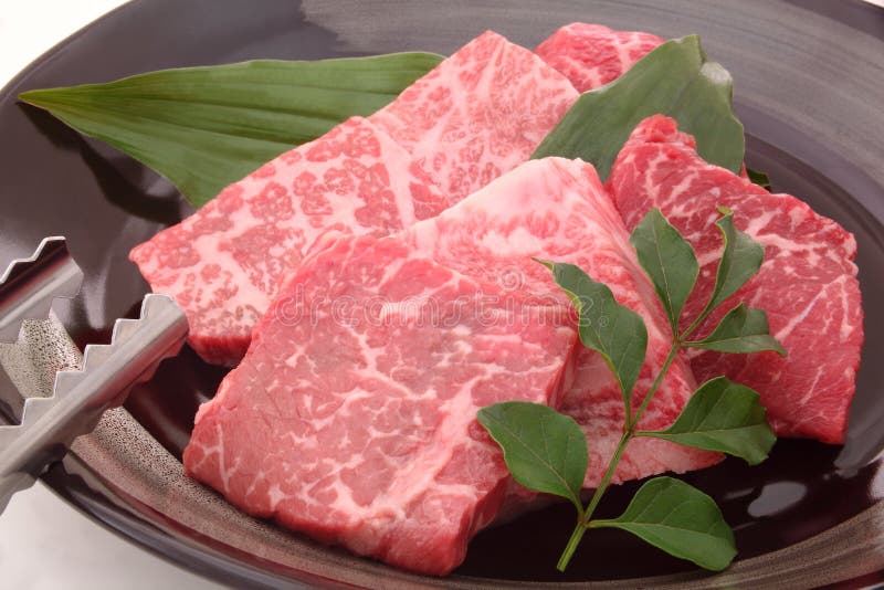 Wagyu, Kobe-Rindfleisch, Japaner Marmorte Rindfleisch Stockbild - Bild ...
