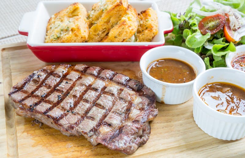 Wagyu rib-eye beef steak stock photo. Image of dinner - 46366406