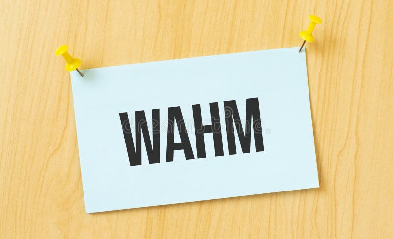 Wahm Sign Written on Sticky Note Pinned on Wooden Wall Stock Photo ...
