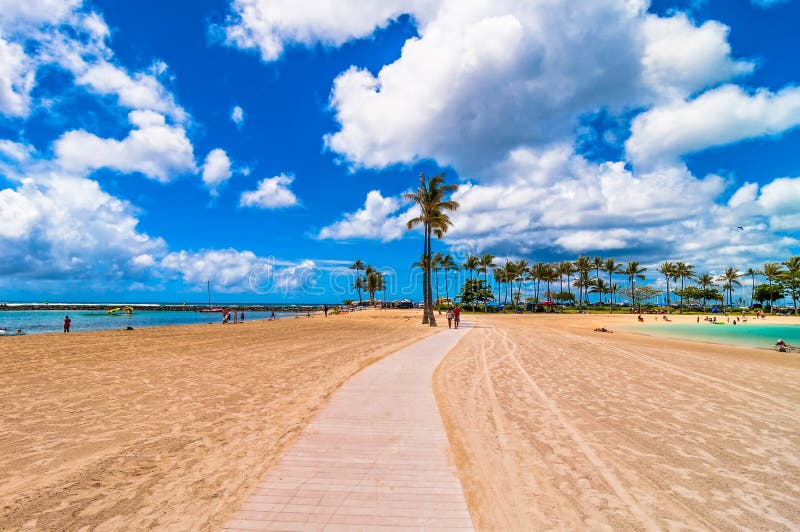 Piękny Widok Honolulu, Hawaje Obraz Stock - Obraz złożonej z oceany ...