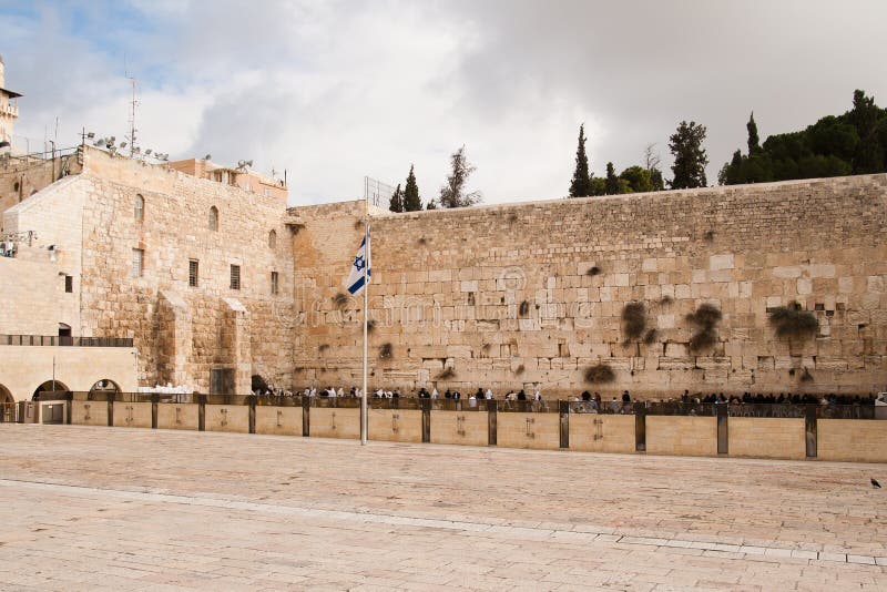 Wailing Wall, Also Named Western Wall or Kotel Stock Photo - Image of ...