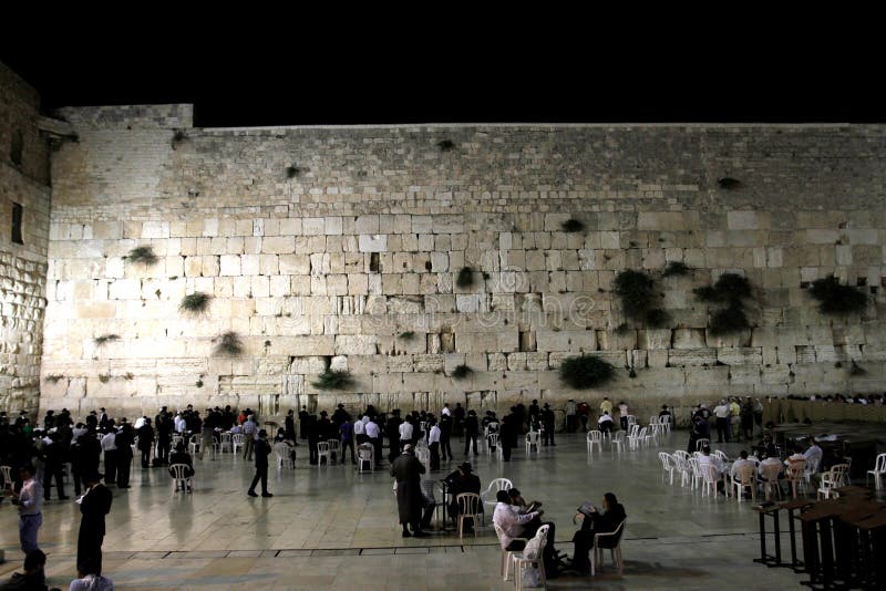 Wailing Wall Empty In Jerusalem Stock Photo - Image of jewish ...