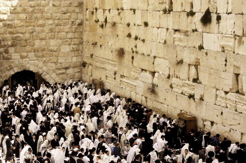 Wailing Wall Empty in Jerusalem Stock Photo - Image of israeli, evening ...