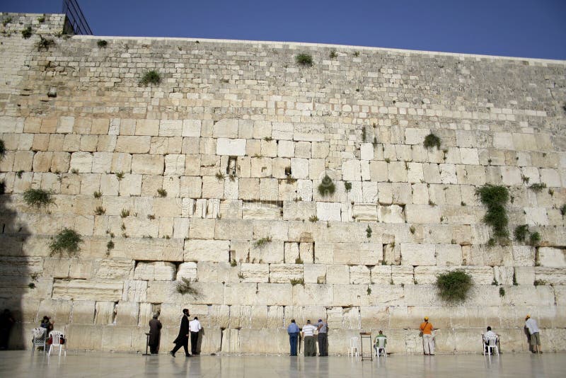 Wailing Wall Empty in Jerusalem Stock Photo - Image of israeli, evening ...