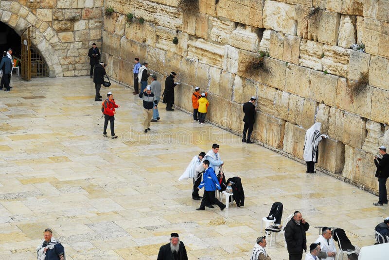 Wailing Wall View from Above Editorial Photography - Image of religious ...