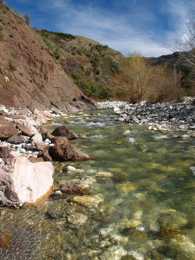 Waima River stock image. Image of hill, stone, green - 30138083