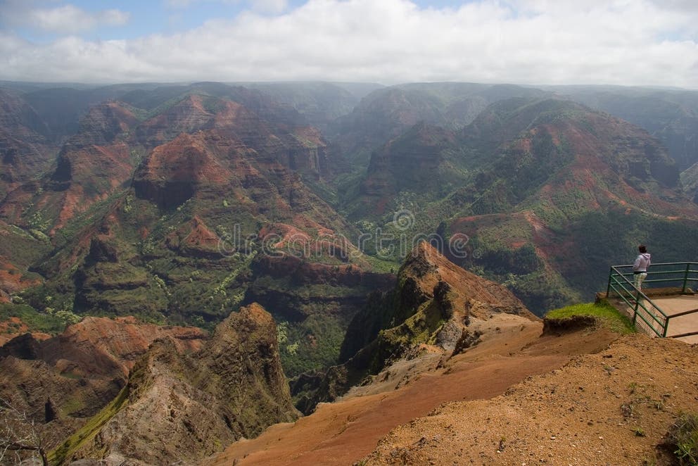 Waimea Canyon Lookout Point Stock Image - Image of landscape, edge: 5124875