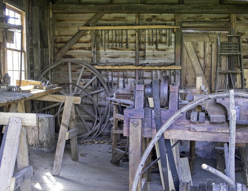 Wainwright S Shed and Tools Neatly Assembled Ready for Work Stock Image ...
