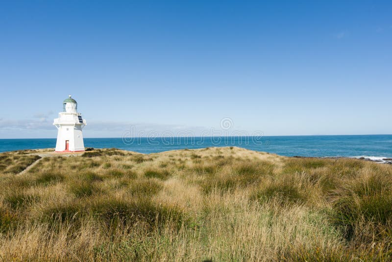 Waipapa Point Lighthouse. stock photo. Image of nature - 52814902