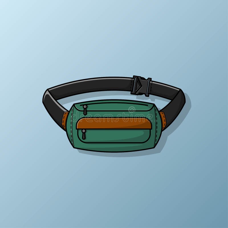 Waist Bag, Vector Illustration Stock Vector - Illustration of journey ...
