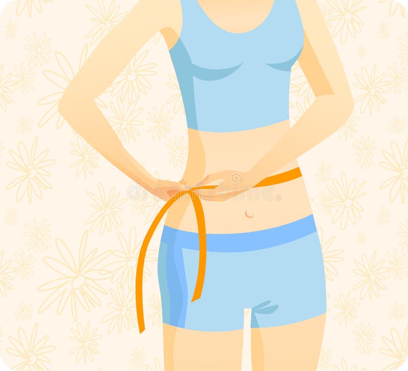 Waist measuring 2 stock vector. Illustration of dieting - 15131824