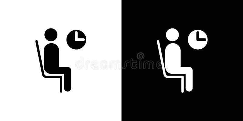 Wait Icon Linear Logo Isolated Stock Vector - Illustration of back ...