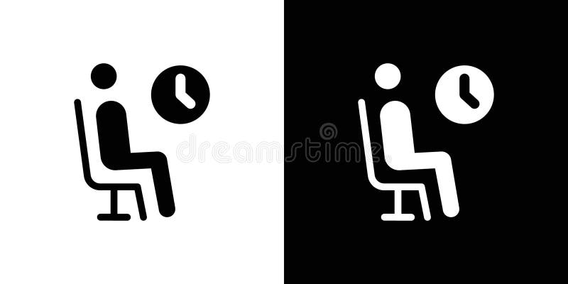 Wait icon logo set vector stock vector. Illustration of airport - 332868797