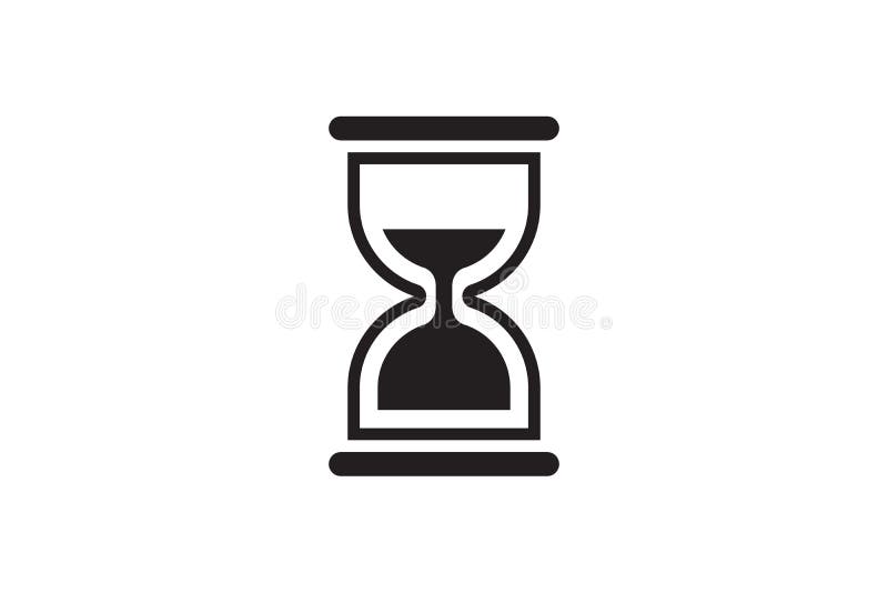 Wait Icon Sand Glass Watch. Time Clock Simple Web Design. Minute and ...