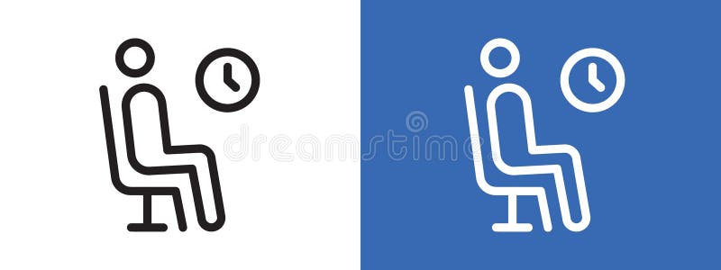 Wait Logo Sign Set Vector Outline Stock Illustration - Illustration of ...