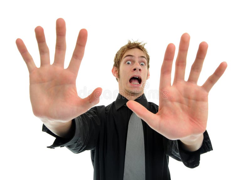 Wait no ah stop stock photo. Image of scared, scare, copyspace - 13856700