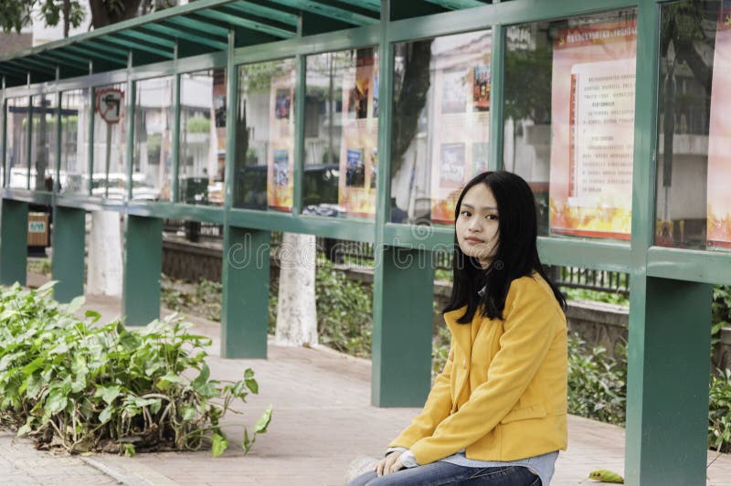 Wait and rest stock image. Image of girl, wait, campus - 36756423