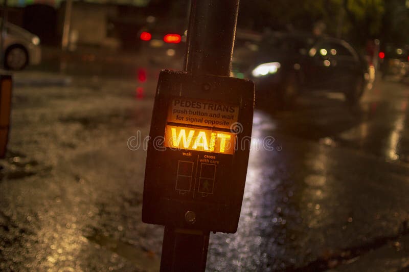 359 Crosswalk Walk Sign Night Stock Photos - Free & Royalty-Free Stock ...