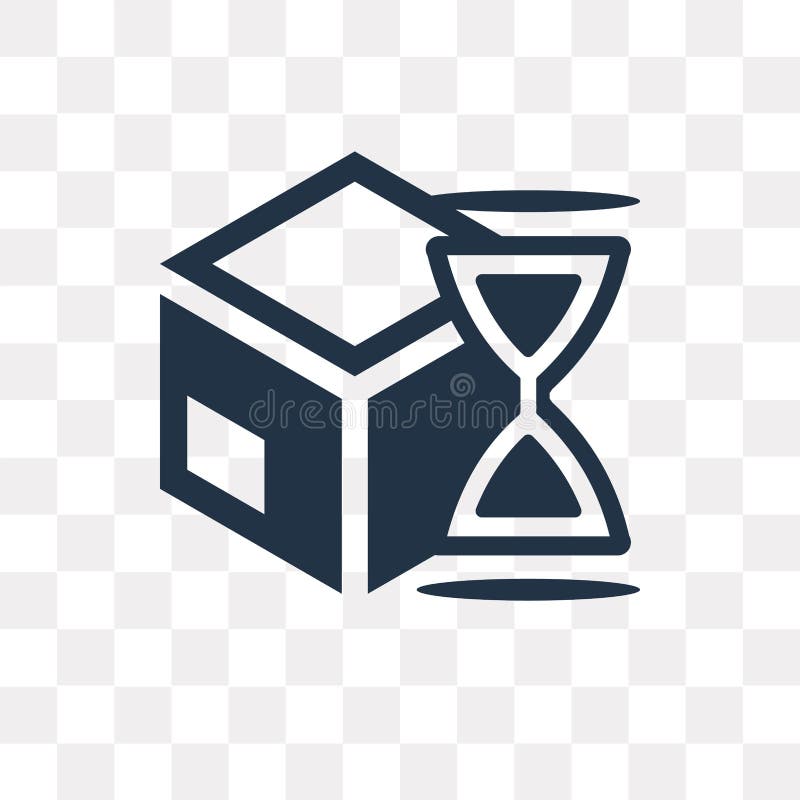 Wait Time Vector Icon Isolated on Transparent Background, Linear Stock ...