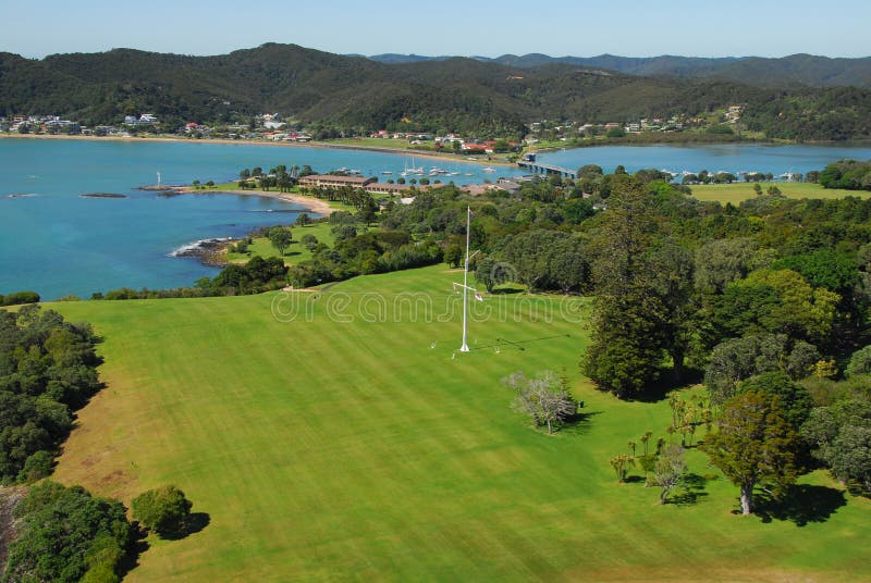 Waitangi Treaty Grounds stock image. Image of roof, aerial - 17705305