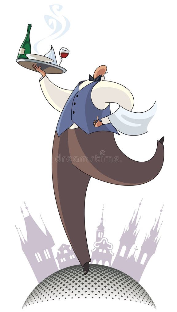 Running Waiter Stock Illustrations – 184 Running Waiter Stock ...