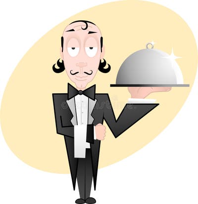 Cartoon Room Service Waiter Stock Illustrations – 438 Cartoon Room ...