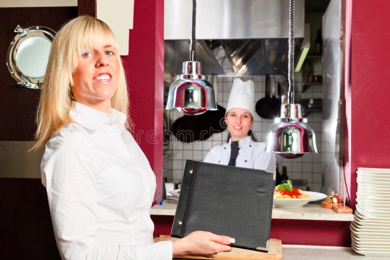 Chef and Waiter with Their Guests Stock Image - Image of plate, indoors ...