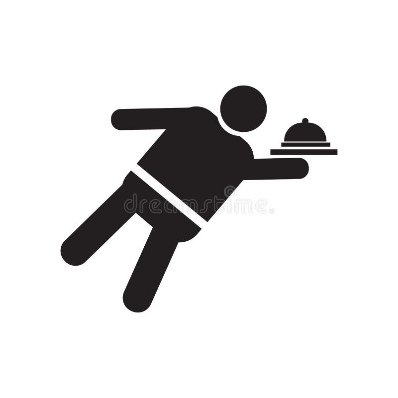 Waiter Falling. Vector. Cartoon Stock Vector - Illustration of people ...
