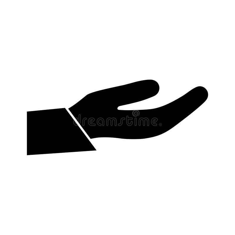 Waiter hand symbol stock illustration. Illustration of platter - 82856849