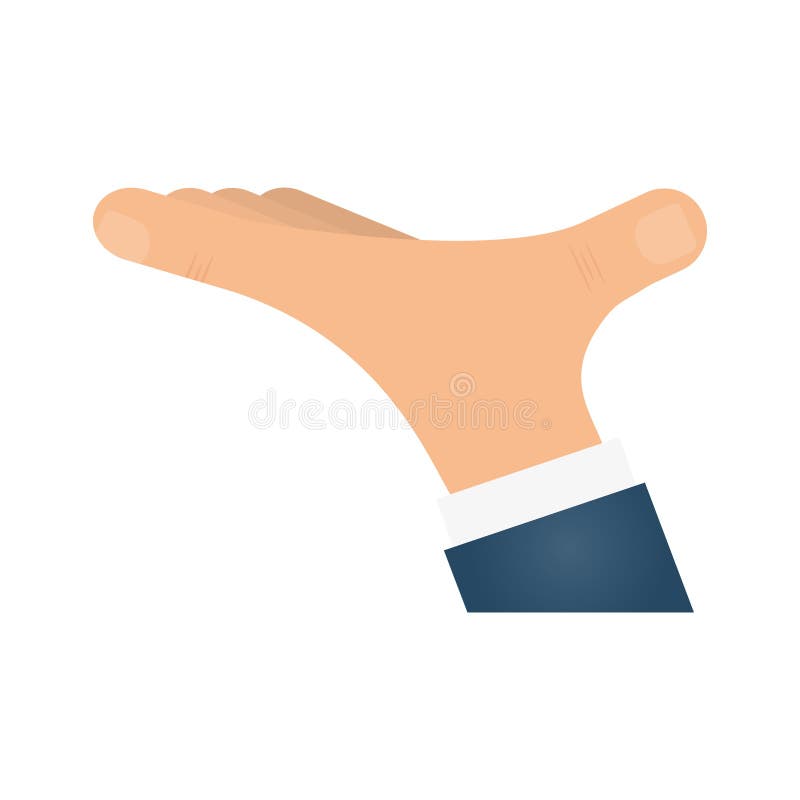 Waiter hand symbol stock illustration. Illustration of plate - 83017260