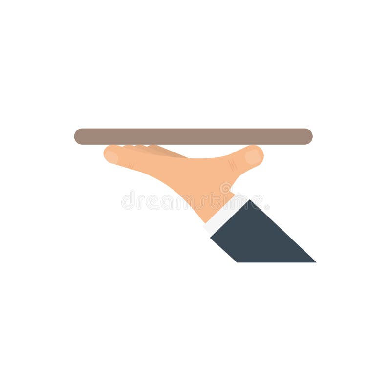 Waiter hand symbol stock illustration. Illustration of servant - 85778291