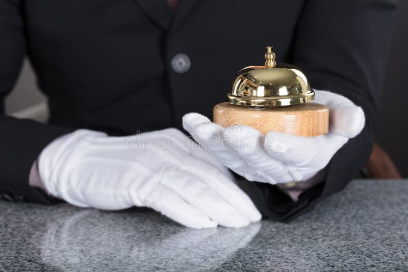Butler with Call Bell stock image. Image of valet, bell - 6598681