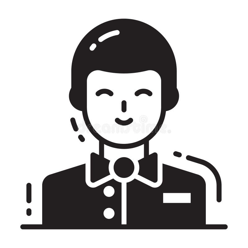 Waiter Icon, Single Avatar Vector Illustration Stock Vector ...