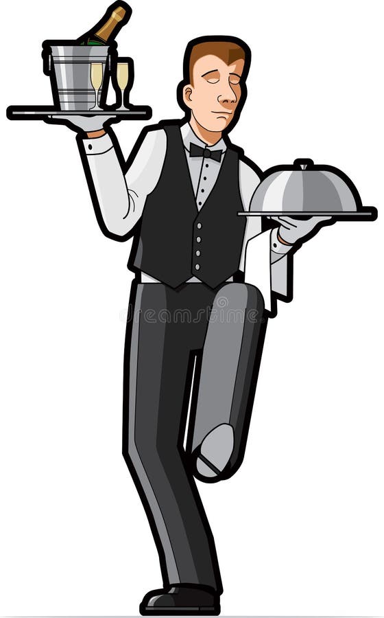 Waiter Illustrations - Service Stock Vector - Illustration of business ...